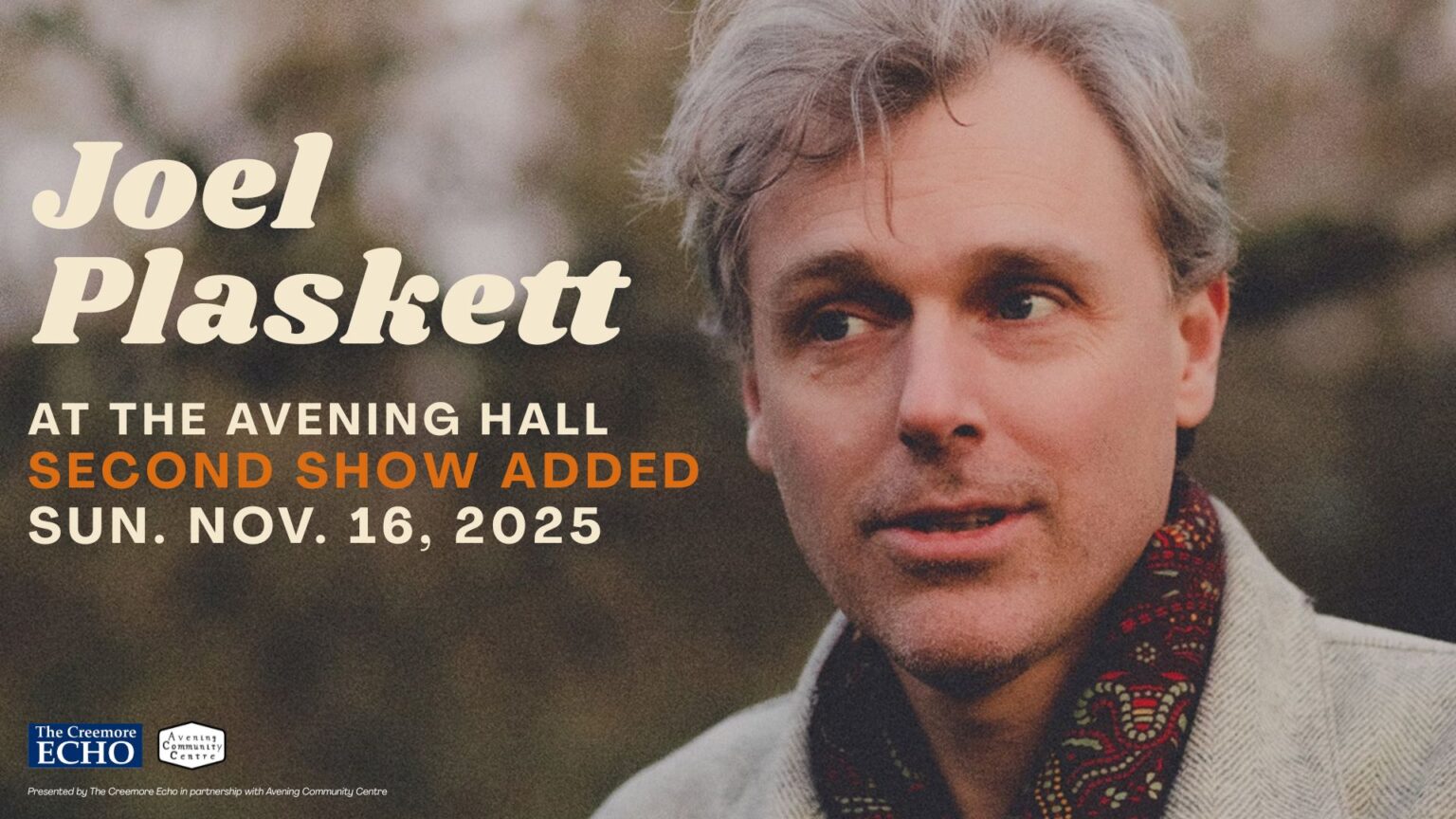 JOEL PLASKETT – 2nd Show – The Avening Hall